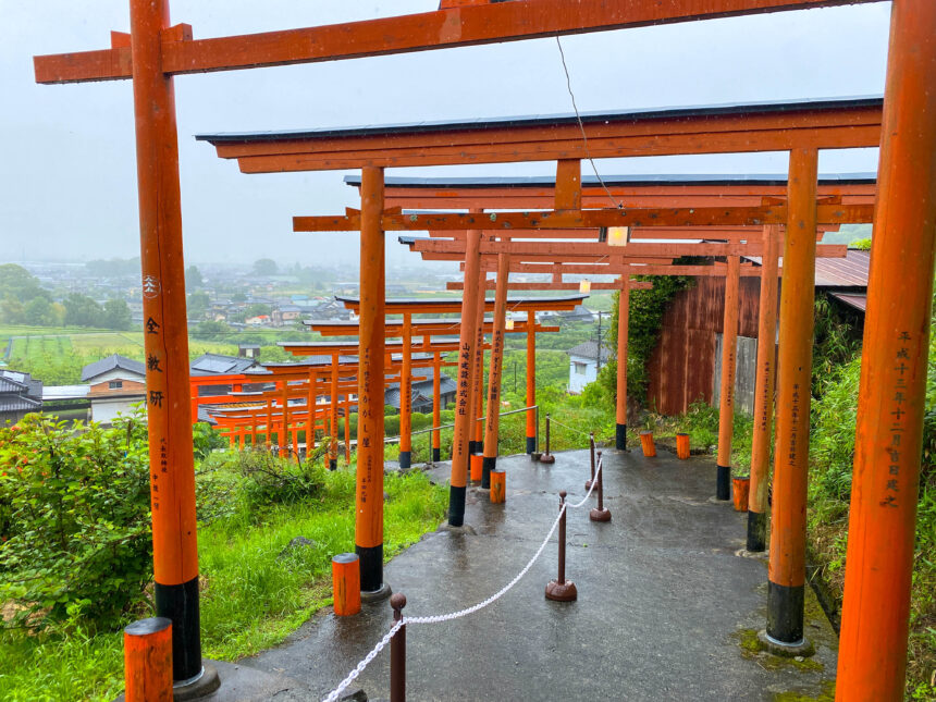 It also lights up! How to get to Ukiba Inari Shrine and what are the ...